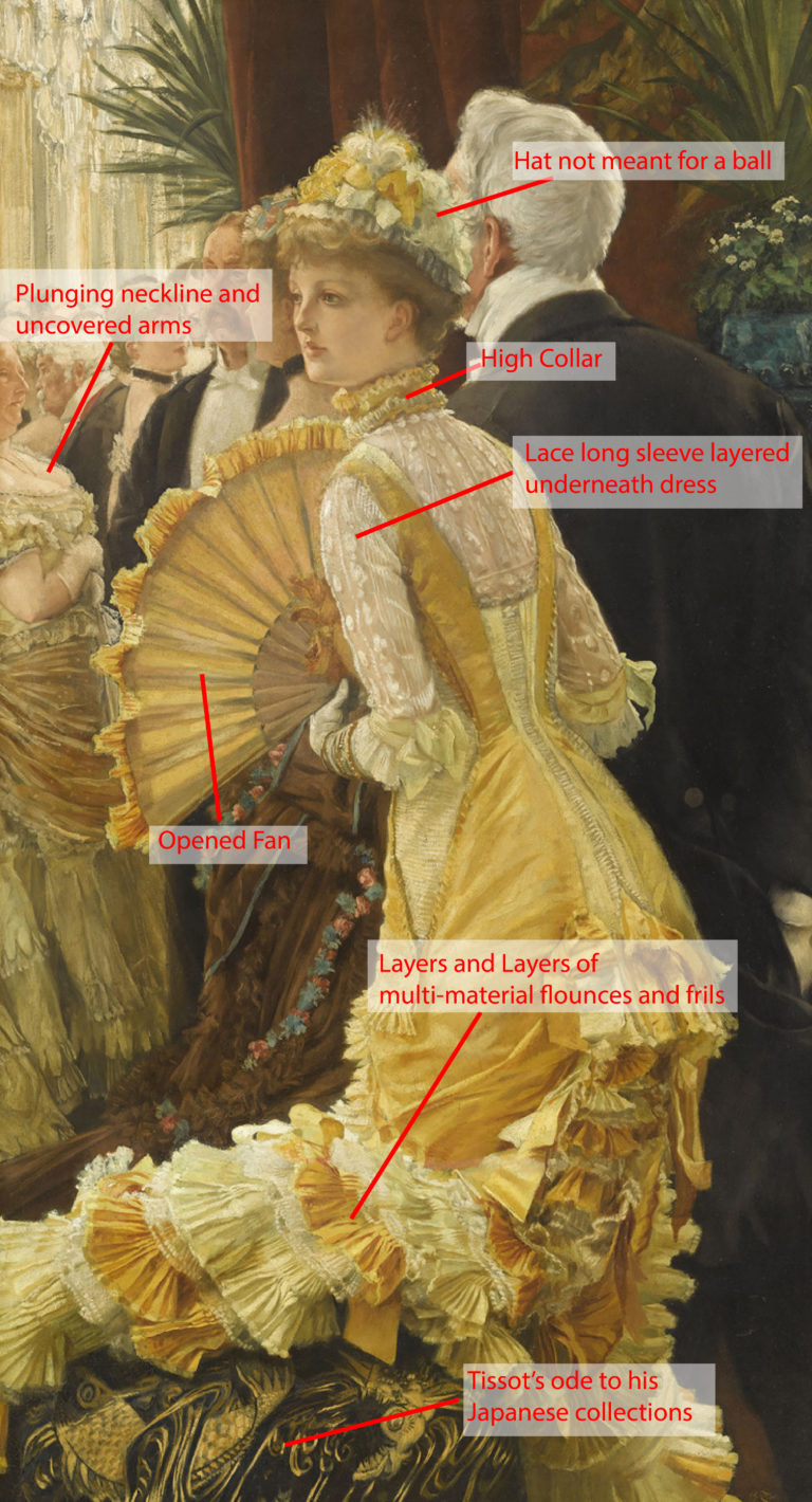 1878 – James Tissot, Evening | Fashion History Timeline